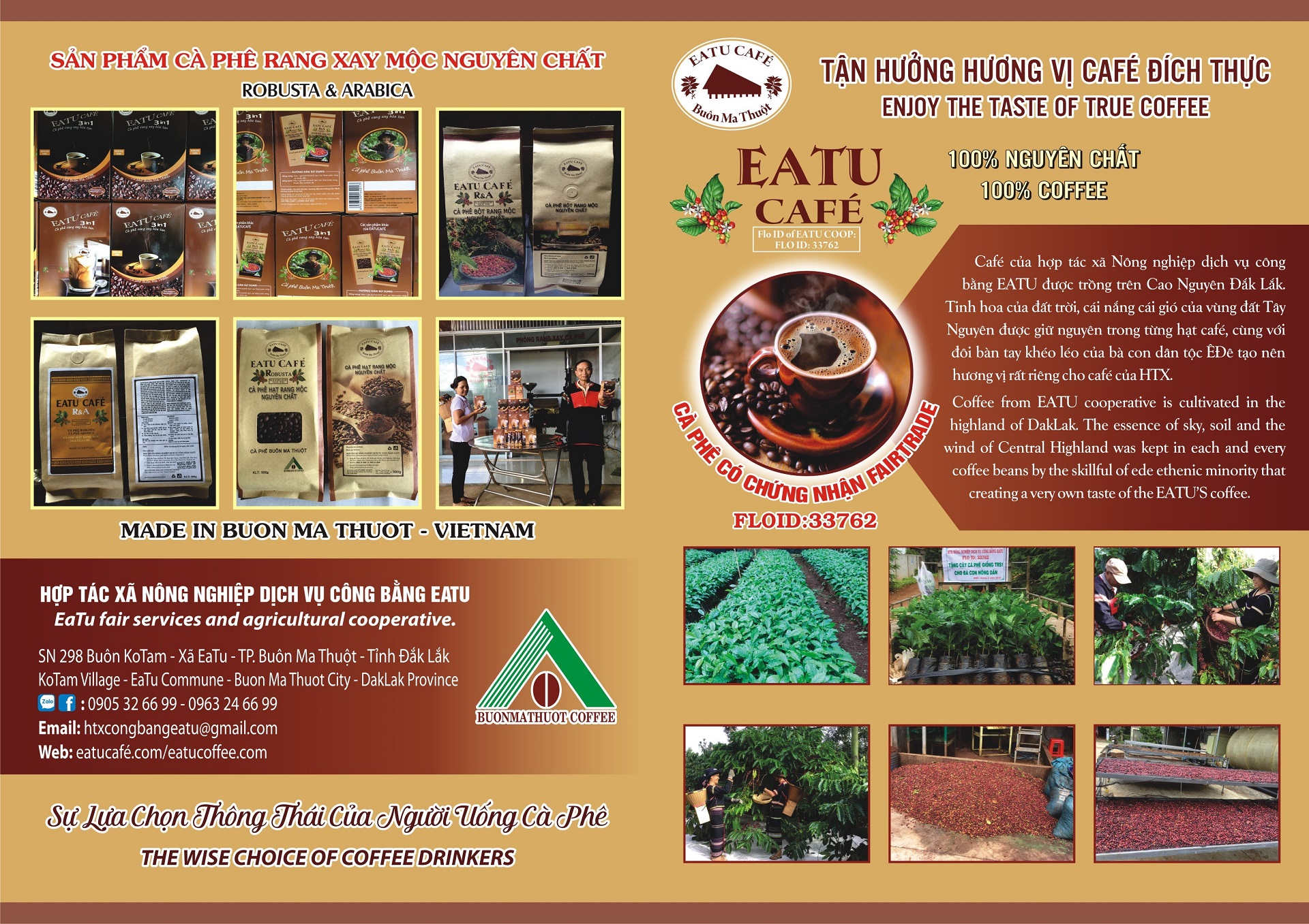 EATU COFFEE – EATU CAFÉ – HTX NÔNG NGHIỆP DỊCH VỤ CÔNG BẰNG EA TU